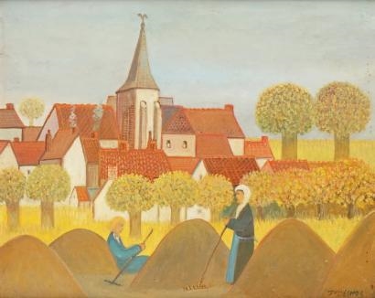 Ferdinand Desnos | TRAVAUX DES CHAMPS PRÈS DU VILLAGE | MutualArt