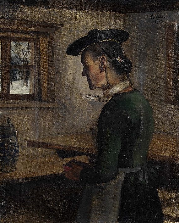Paul Mathias Padua | Bäuerin am Fenster (1943) | MutualArt