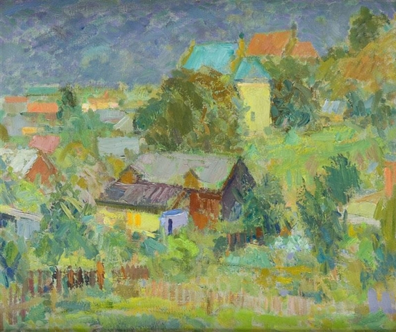 Eugeniusz Arct | Pejzaż z Kazimierza Dolnego (1967) | MutualArt