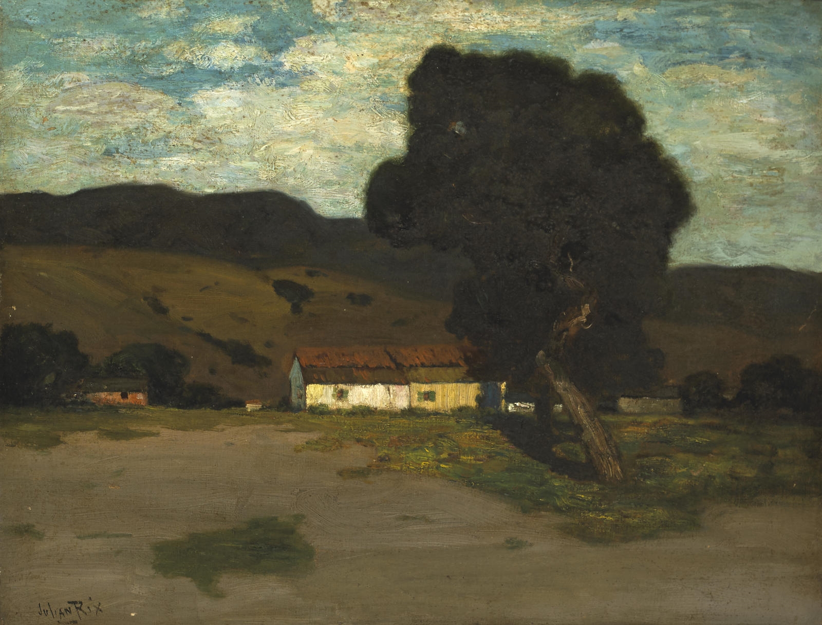 Julian Walbridge Rix | Girl in Woods (1882) | MutualArt