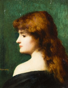 Jean-Jacques Henner | YOUNG WOMAN IN PROFILE | MutualArt