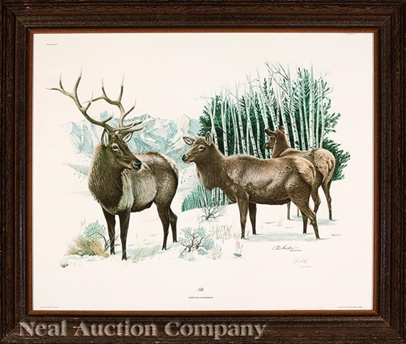 Richard Timm | 5 Works: Fox Squirrel, Wolverine, Elk, Pronghorn and ...