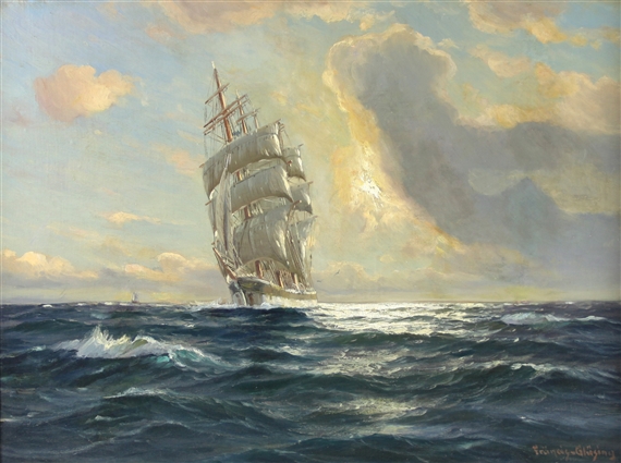 Martin Franz Fräncis-Glüsing | Square Rigged Ship at Sea | MutualArt