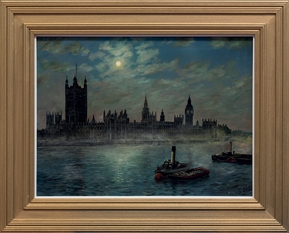 Geoffrey Stone | THE HOUSES OF PARLIAMENT IN MOONLIGHT | MutualArt