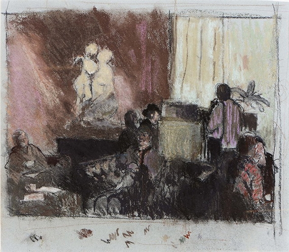 Bernard Dunstan | Study for a lithograph (1999) | MutualArt