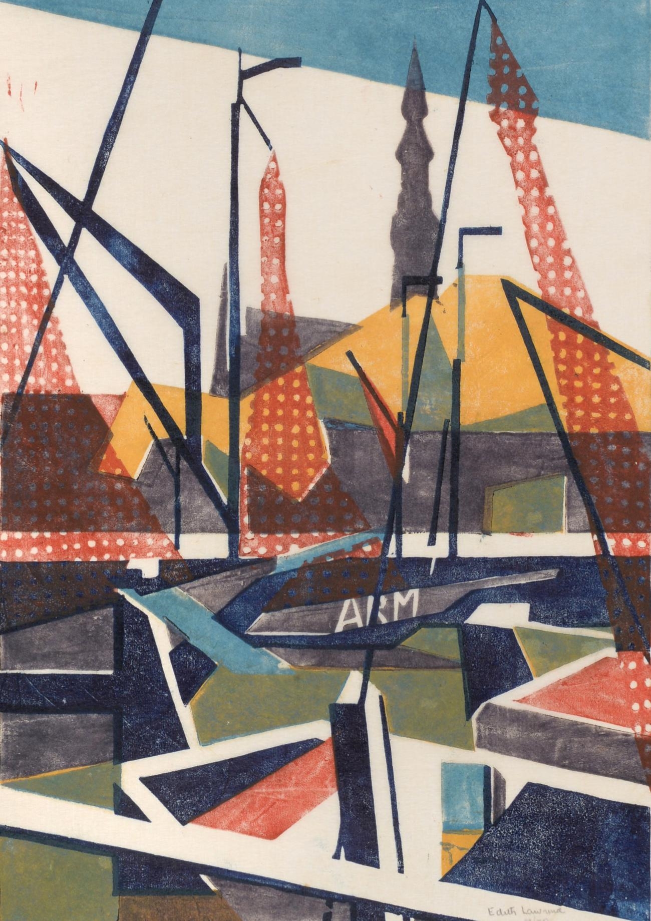 Edith Lawrence | Harbour Scene | MutualArt