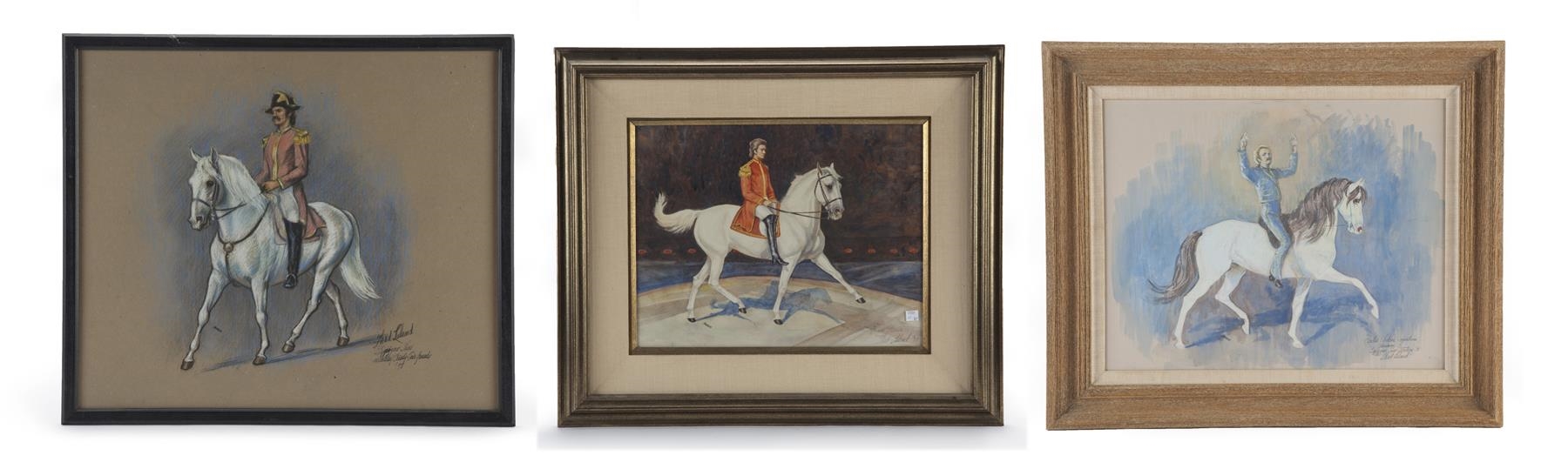 Thad Leland | 3 Works: Three Images of Lippizan Horses | MutualArt