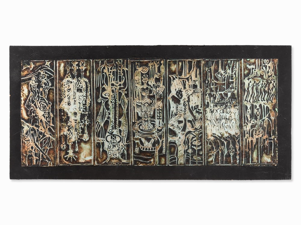 Bruce Onobrakpeya | Figural Composition (1983) | MutualArt