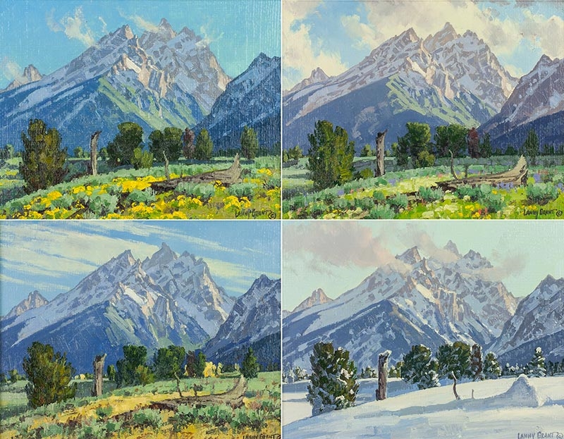 Lanny Grant | Set of 4 Works: Teton Seasons Serenity | MutualArt