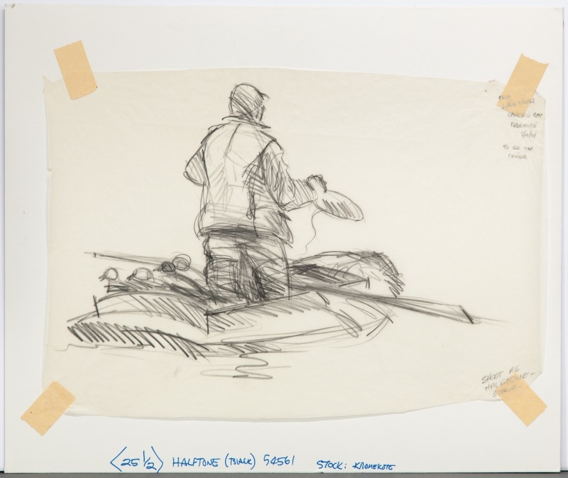 Chet Reneson | Duck Hunter Sketch (1994) | MutualArt