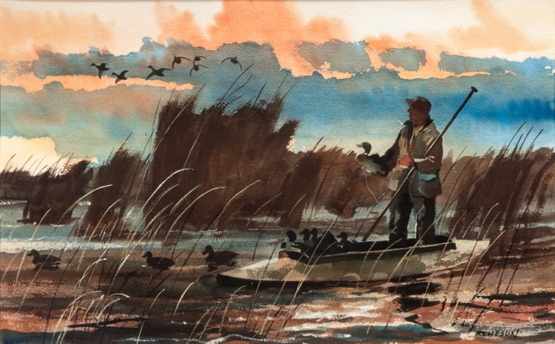 Chet Reneson | Dusk - Duck Hunting | MutualArt