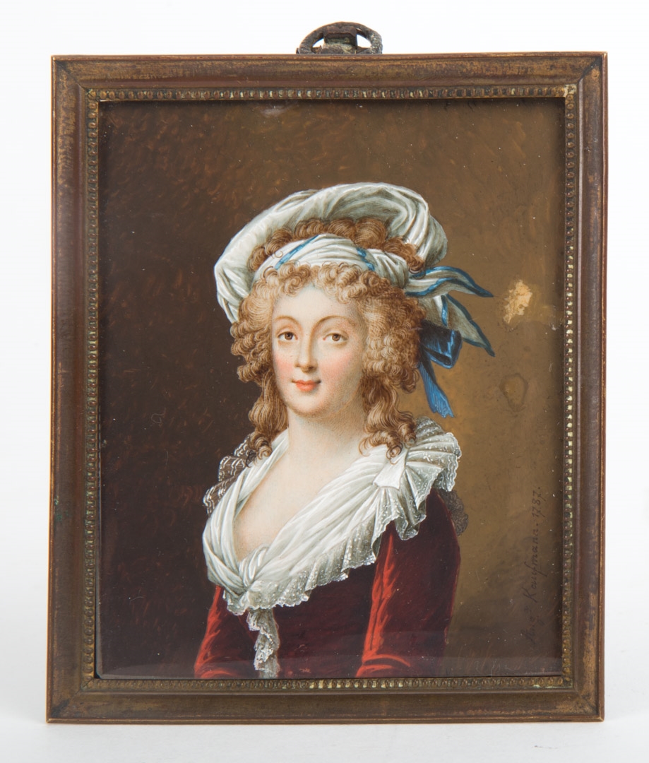 French School, 19th Century | Portrait of famed woman artist Angelica ...