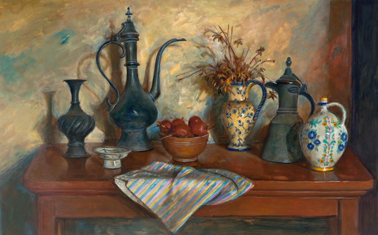 Margaret Olley | Evening Still Life with Turkish Pot (Circa 1982 ...