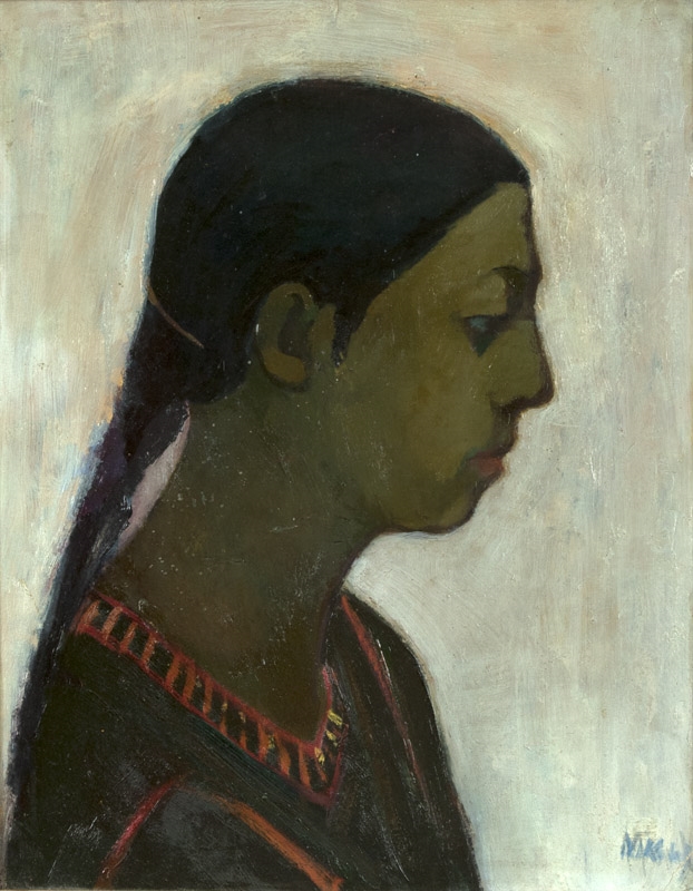 Maxim Kopf | Expressionist portrait of a woman | MutualArt