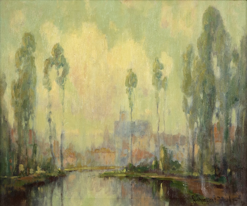 George Pritchard | A eucalyptus landscape with a view overlooking a ...