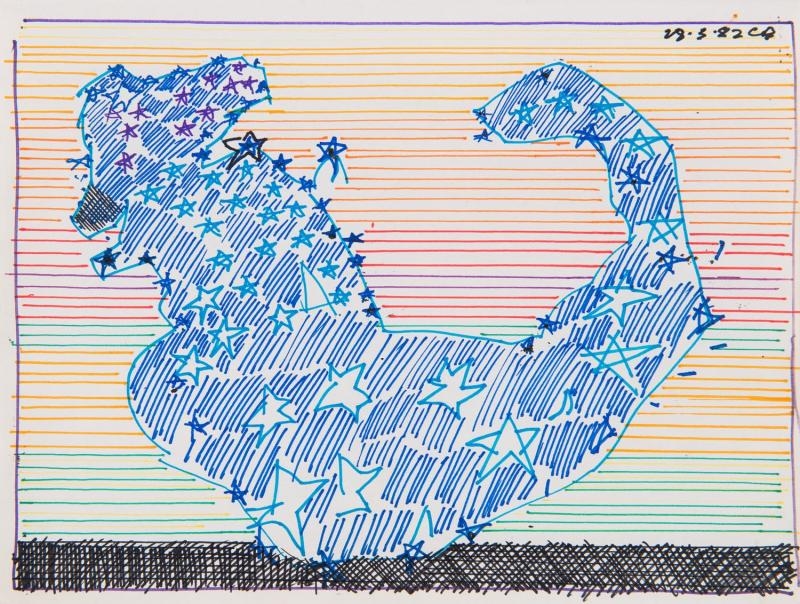 Charles Blackman | Untitled (Kangaroo Constellation) (1982) | MutualArt