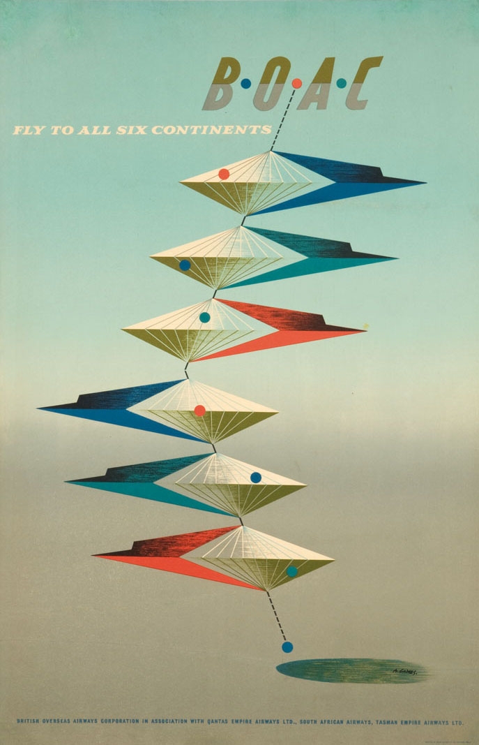 Abram Games | BOAC travel poster (1950) | MutualArt