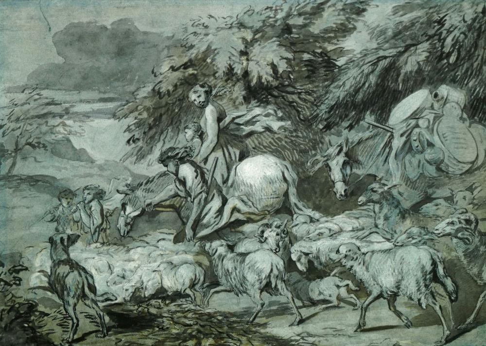 Giovanni Benedetto Castiglione | Jacob leading the flocks of Laban ...