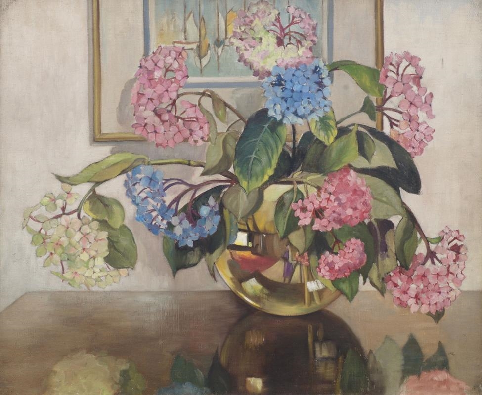 Helen Stuart Weir | Still life with hydrangeas | MutualArt
