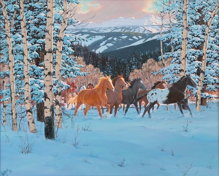 Ron Stewart | 2 works,Lakota Braves ; Pasture Buddy's | MutualArt