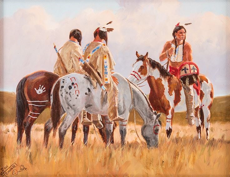Ron Stewart | 2 works,Lakota Braves ; Pasture Buddy's | MutualArt