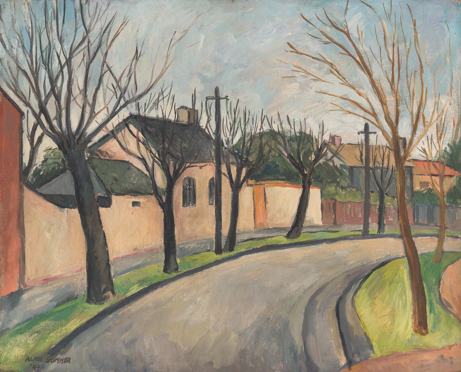 Allan Robert Sumner | A Melbourne Street Scene (1940) | MutualArt