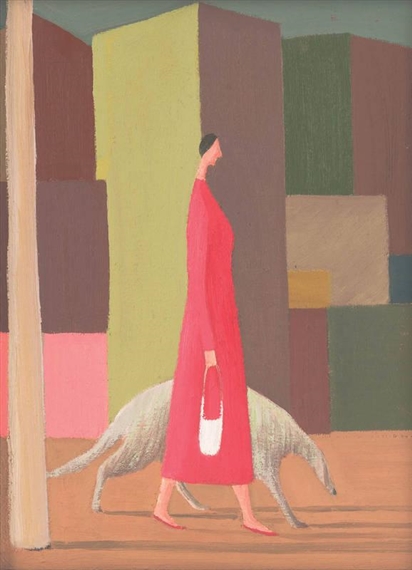 Prudence Flint | Study 2 (Woman Walking with Dog and Building) (2004 ...