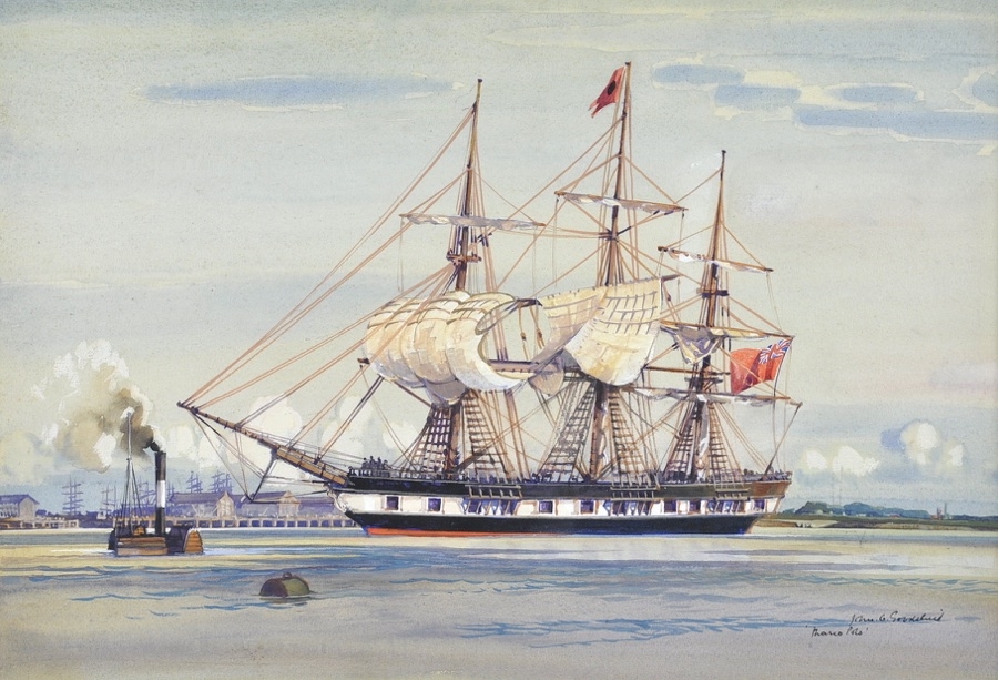 John Charles Goodchild | The Marco Polo at Anchor, Port Adelaide ...