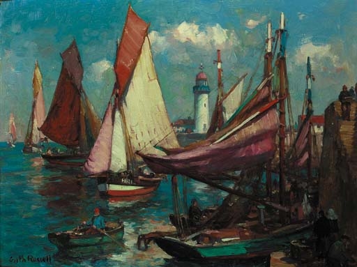 Gyrth Russell | Busy Harbour | MutualArt