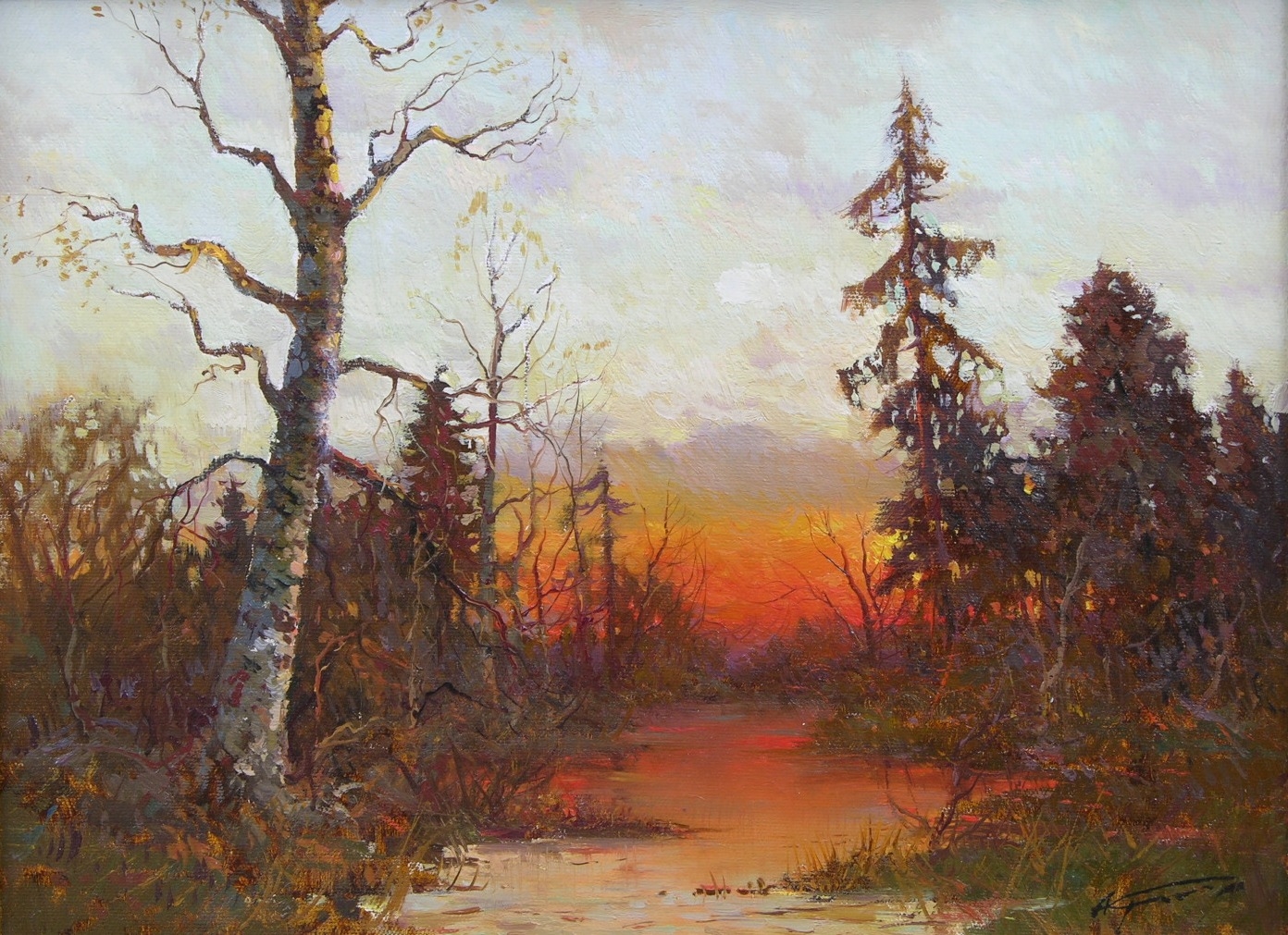 Alexander Kremer | Swamp at Dusk | MutualArt