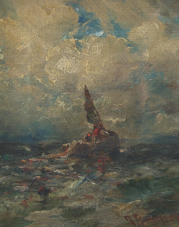 Robert Hopkin | Sailing in a choppy sea | MutualArt