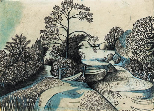 John Craxton | River landscape (1943) | MutualArt