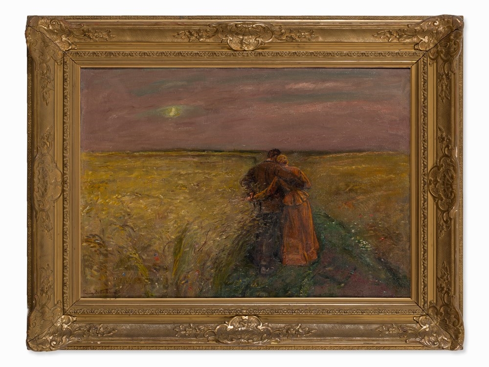 Ludwig Dettmann | Couple in Landscape (1910) | MutualArt