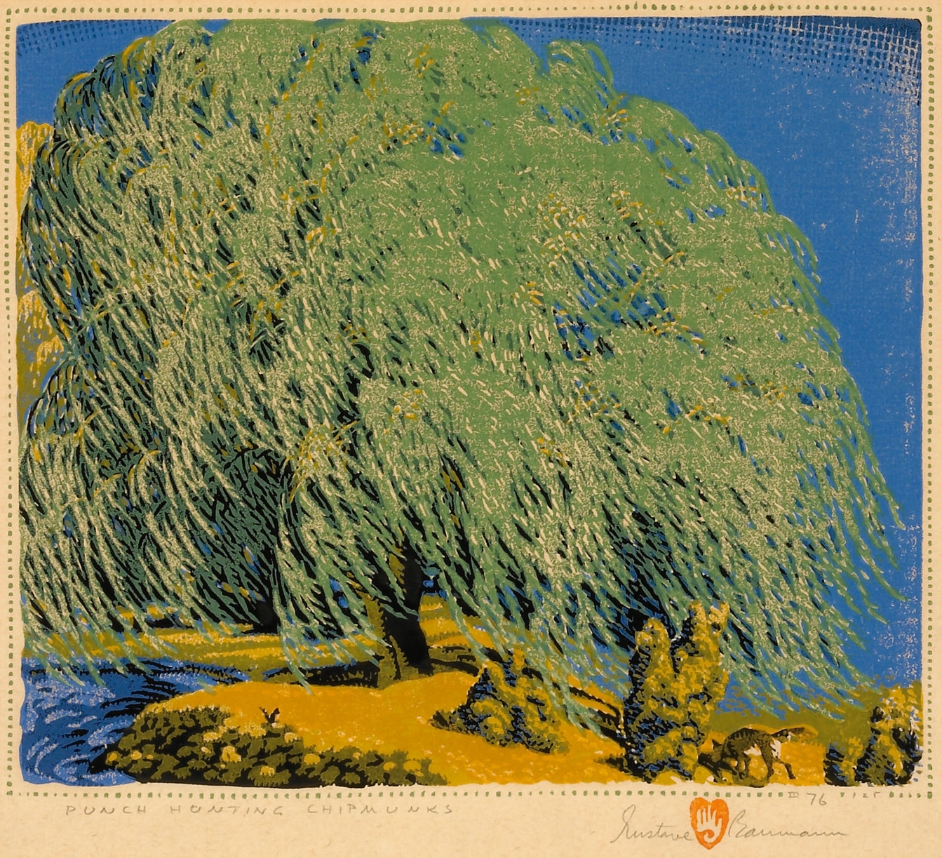 Gustave Baumann | Punch Hunting Chipmunks | MutualArt