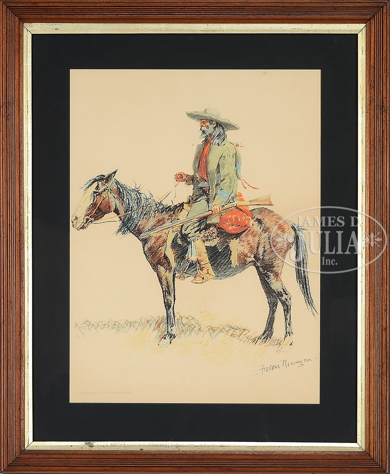 Frederic Remington | CAVALRY OFFICER AND A TRAPPER | MutualArt