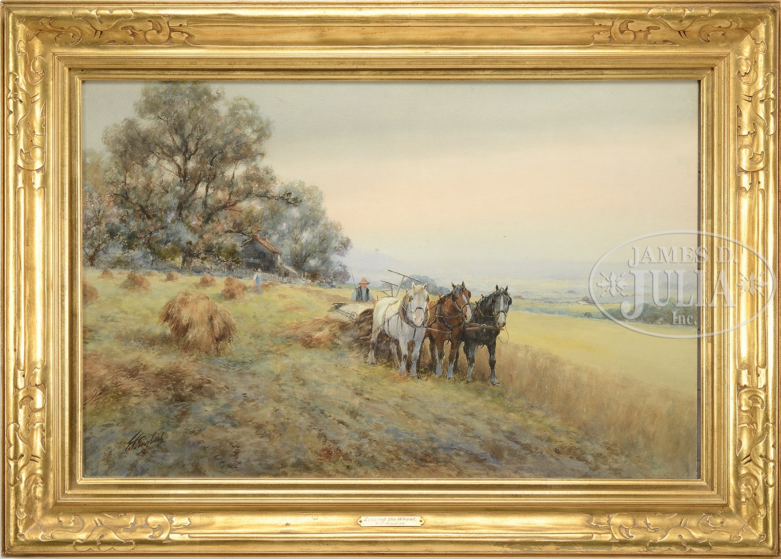 Frank F. English | CUTTING THE WHEAT | MutualArt