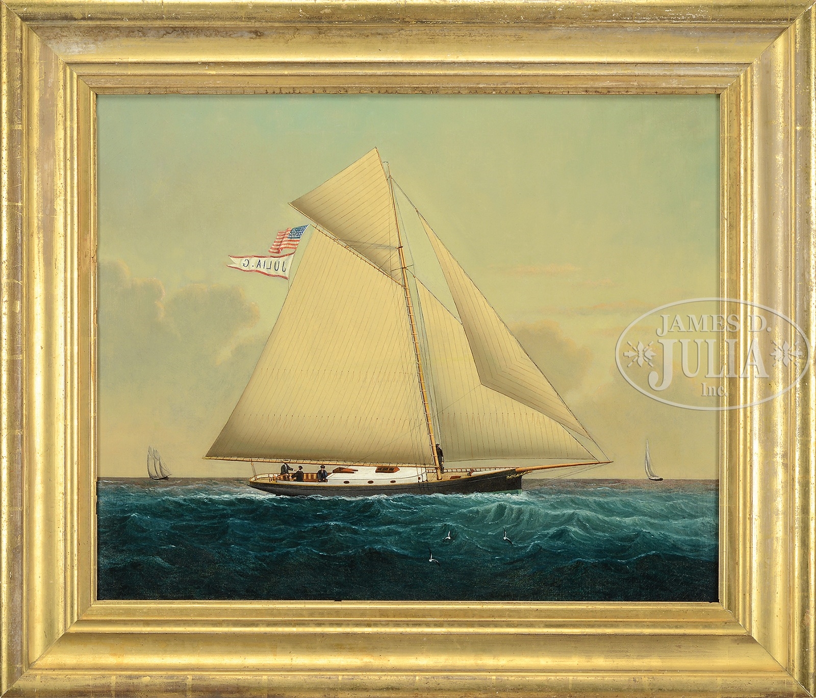 William Gay Yorke | PORTRAIT OF THE GAFF RIGGED SLOOP JULIA G | MutualArt