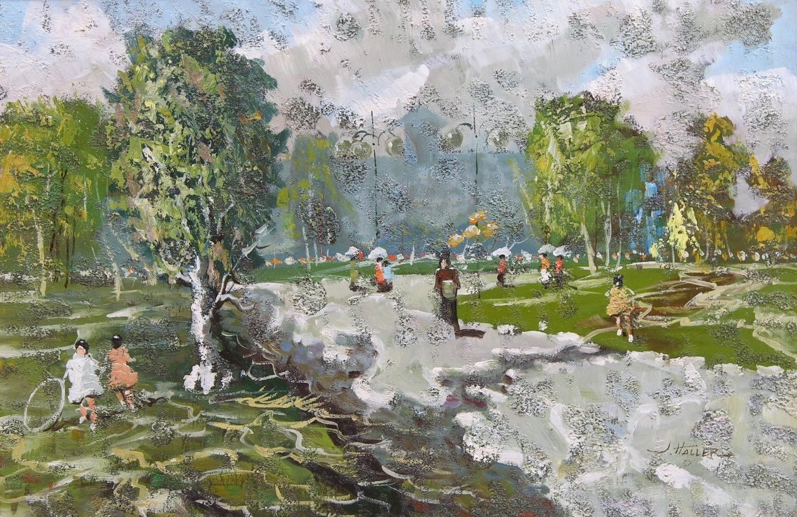 Alfred J. Haller | Sunday Afternoon at the Park | MutualArt