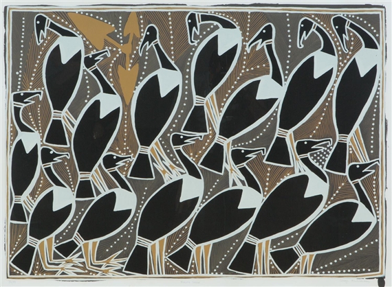 George Milpurrurru | Magpie Geese | MutualArt