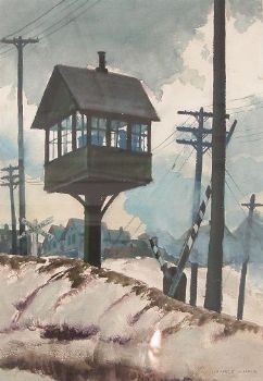 Lawrence Blazey | Rail Road Tower (1941) | MutualArt