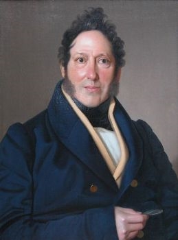 Biedermeier School | Portrait of a fine gentleman holding an eyeglass ...
