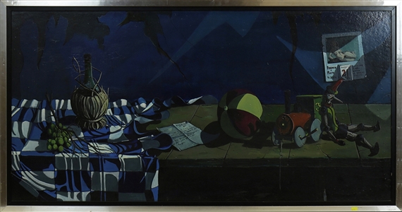 Francis Wainwright | Still life with Pinocchio and toy train (1976 ...