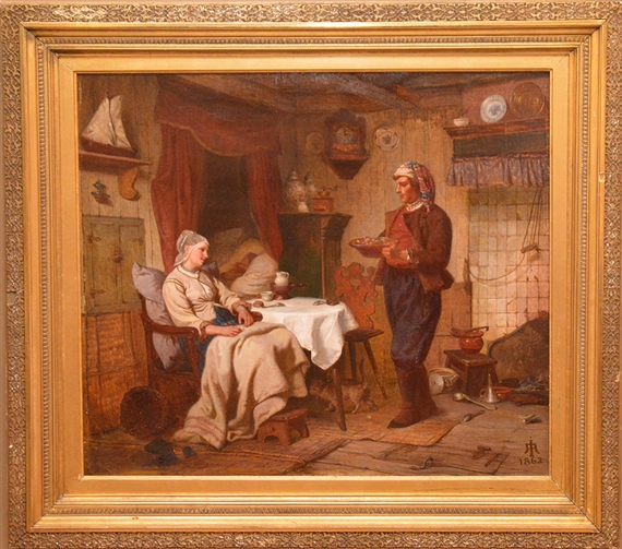 Rudolf Jordan | Interior Scene (1862) | MutualArt