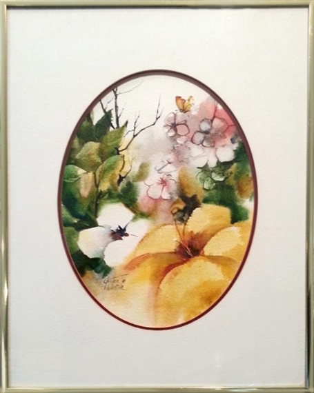 Gustave Wander | Flowers and Butterfly (Circa 2005) | MutualArt