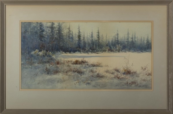 Walter Chaloner | Pond and Woods in Winter, Lynn, Massachusetts (Circa ...