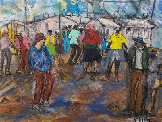 Joe Maseko | Township Scene | MutualArt