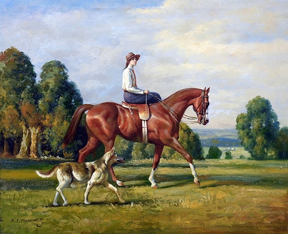 Sir Alfred James Munnings | Miss Ruth Brady on Bugle Call | MutualArt
