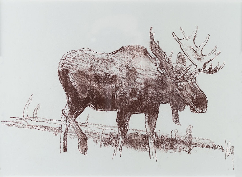 Bob Kuhn | Ambling Moose | MutualArt
