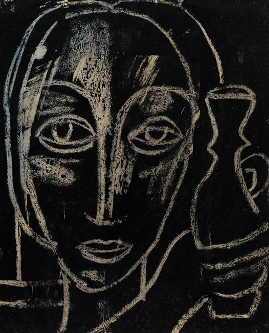 Keith Patterson | Untitled – Head with Vase (Circa 1956) | MutualArt