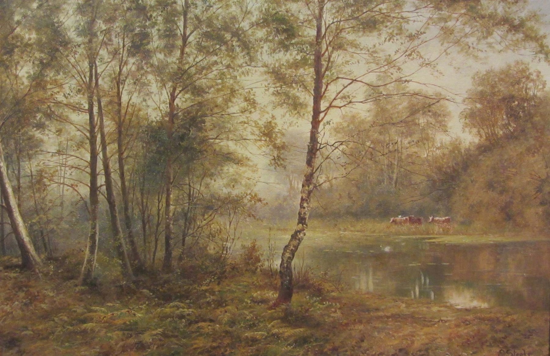 Edwin Steele | Cattle Watering in Woodland | MutualArt